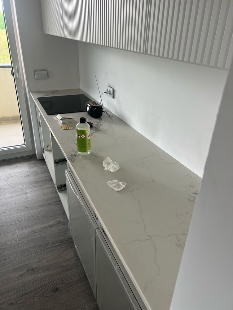 Blat Bucatarie Din Cuart Calacatta. La comanda contrablat si insula